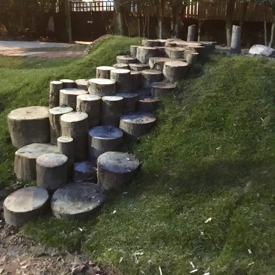 Stepping Logs | Log Stepping Stones | Copper Beech Play